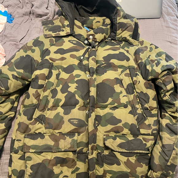 Bape | Jackets & Coats | Bape Camo Puffer With Detachable Hood | Poshmark